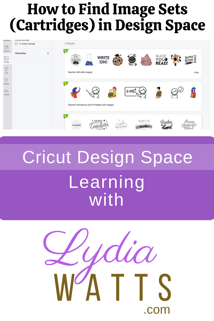 How to Find Image Sets (Cartridges) in Design Space • Lydia Watts