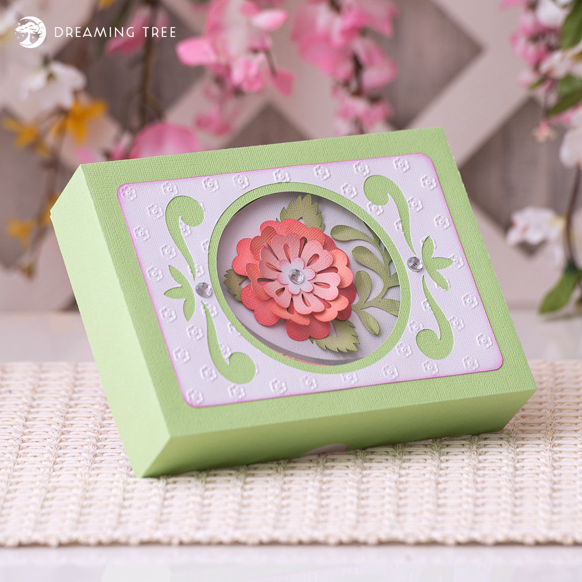 Dreaming Tree Greeting Card Box SVG Freebie • Lydia Watts
