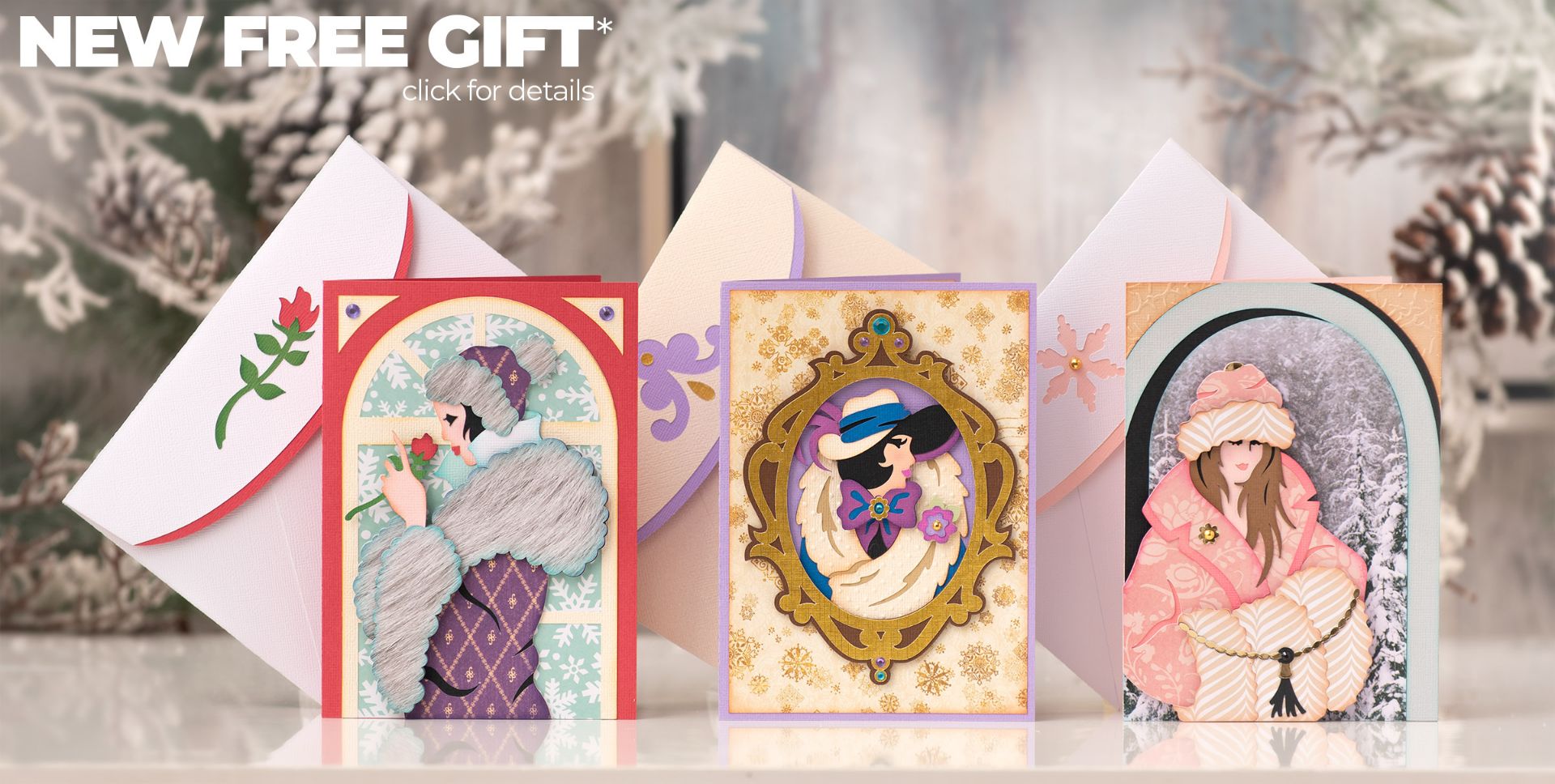 Dreaming Tree Winter Fashionista Note Cards SVG Bundle • Lydia Watts